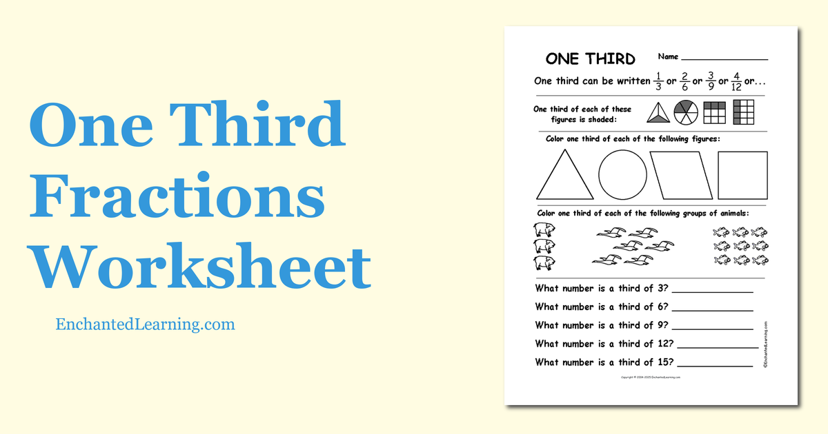Thirds Fractions
