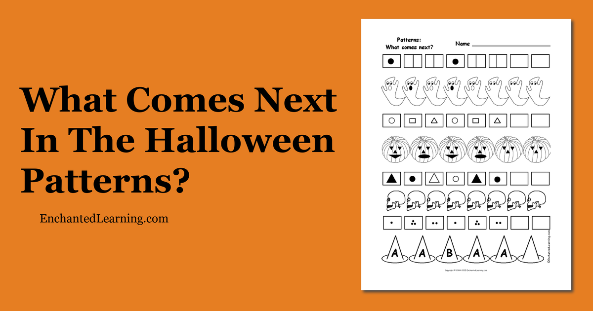 What Comes Next In The Halloween Patterns? - Enchanted Learning