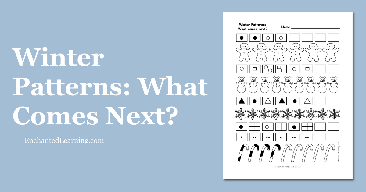 Winter Patterns: What Comes Next? - Enchanted Learning