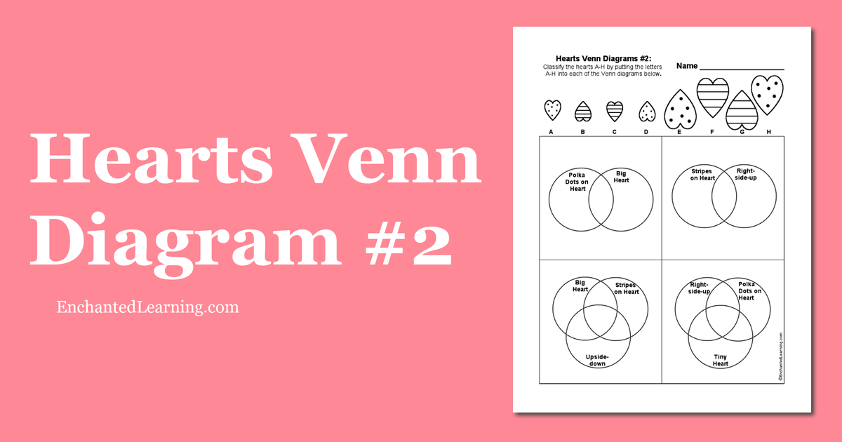 Hearts Venn Diagram #2 - Enchanted Learning