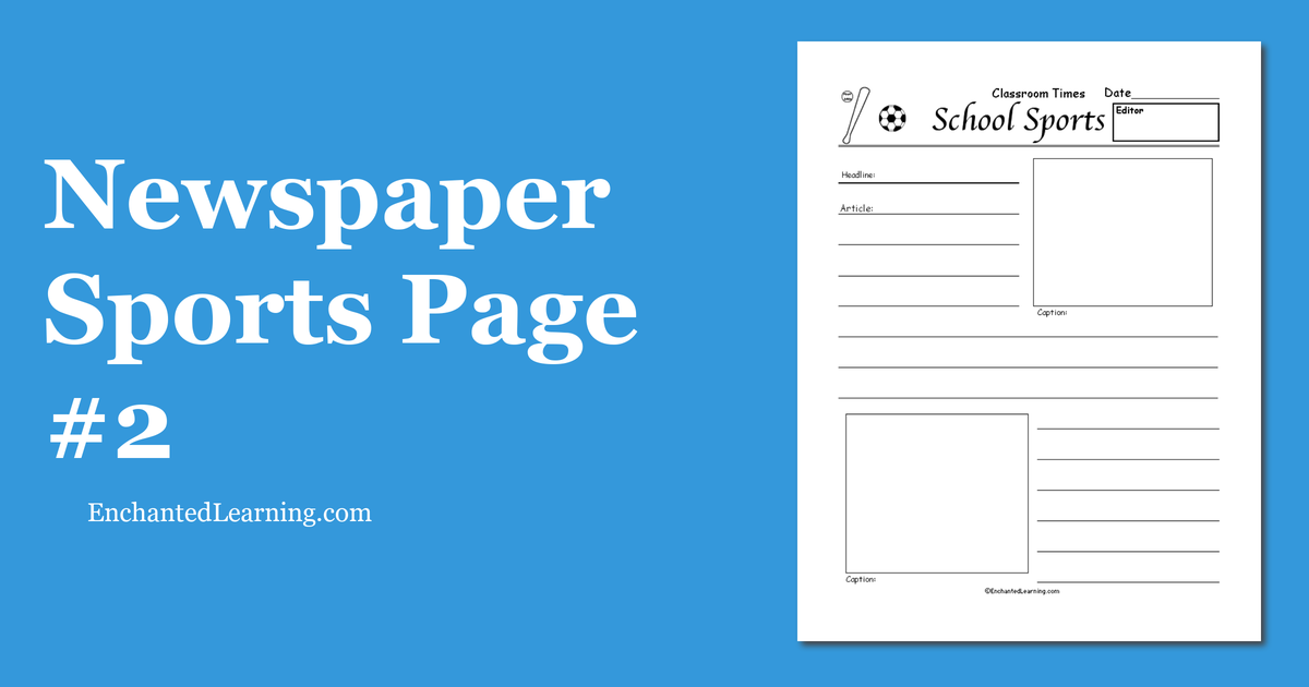 Newspaper Sports Page #2 - Enchanted Learning