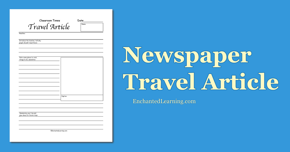 Newspaper Travel Article - Enchanted Learning