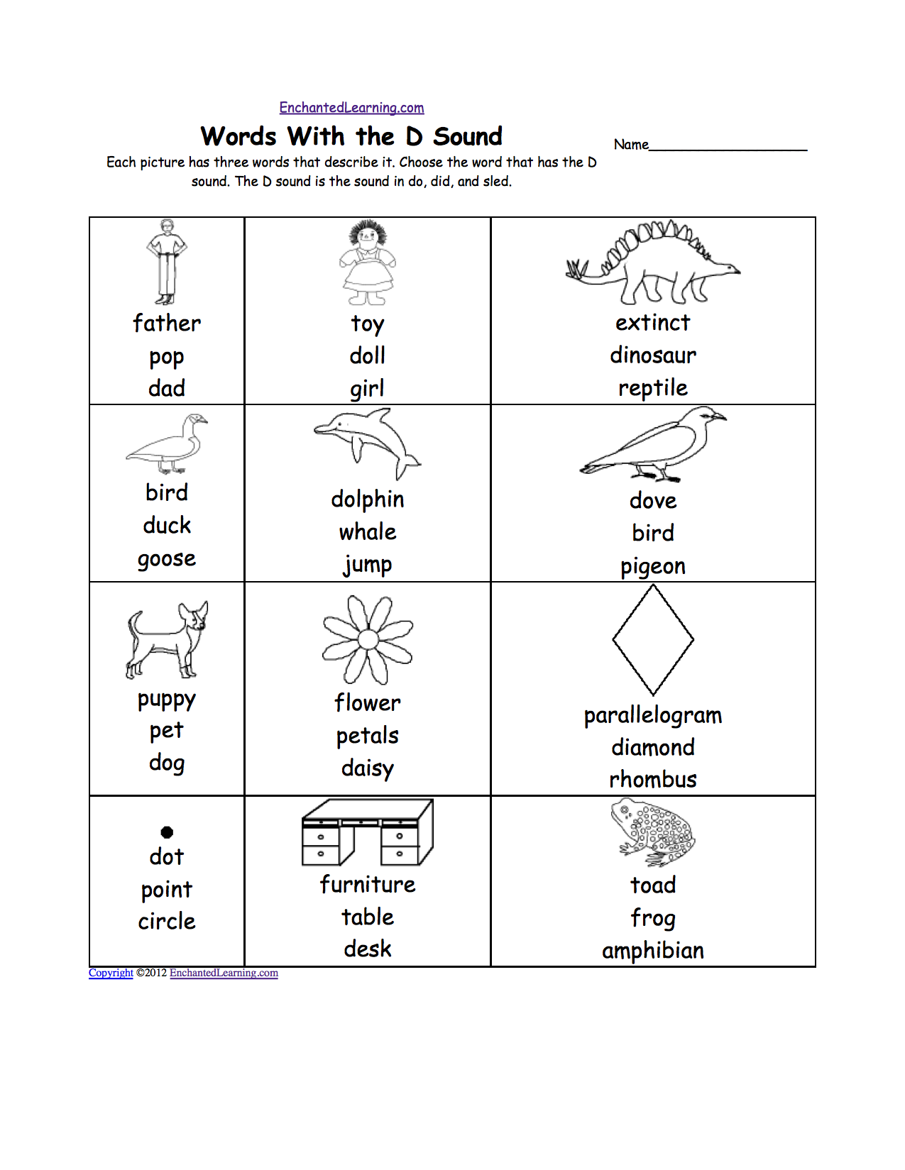 Words Starting With D