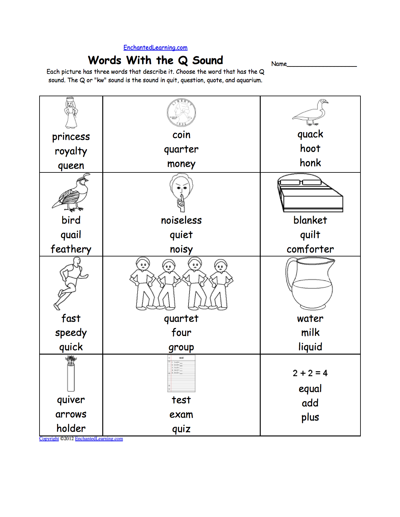 Phonics Worksheets Multiple Choice Worksheets To Print