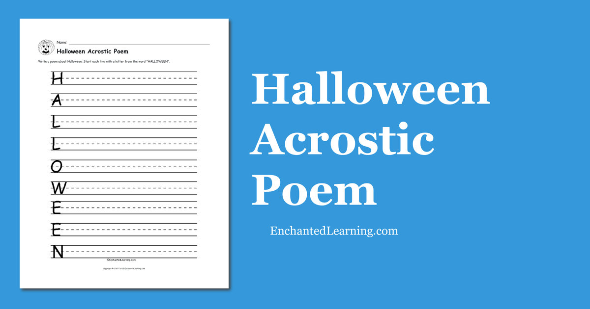Halloween Acrostic Poem - Enchanted Learning