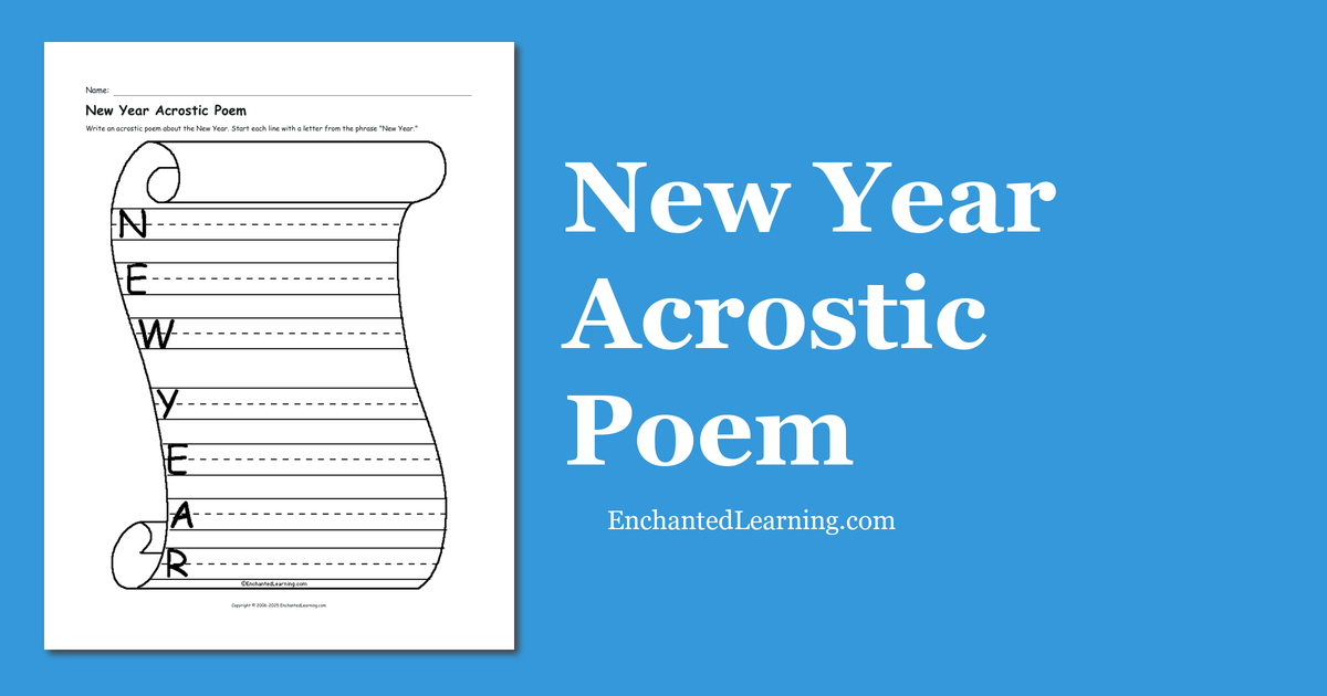 New Year Acrostic Poem - Enchanted Learning