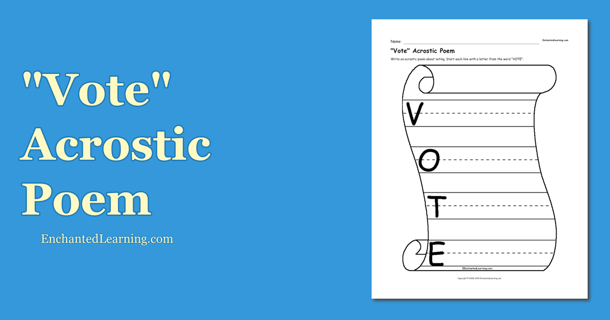 "Vote" Acrostic Poem - Enchanted Learning
