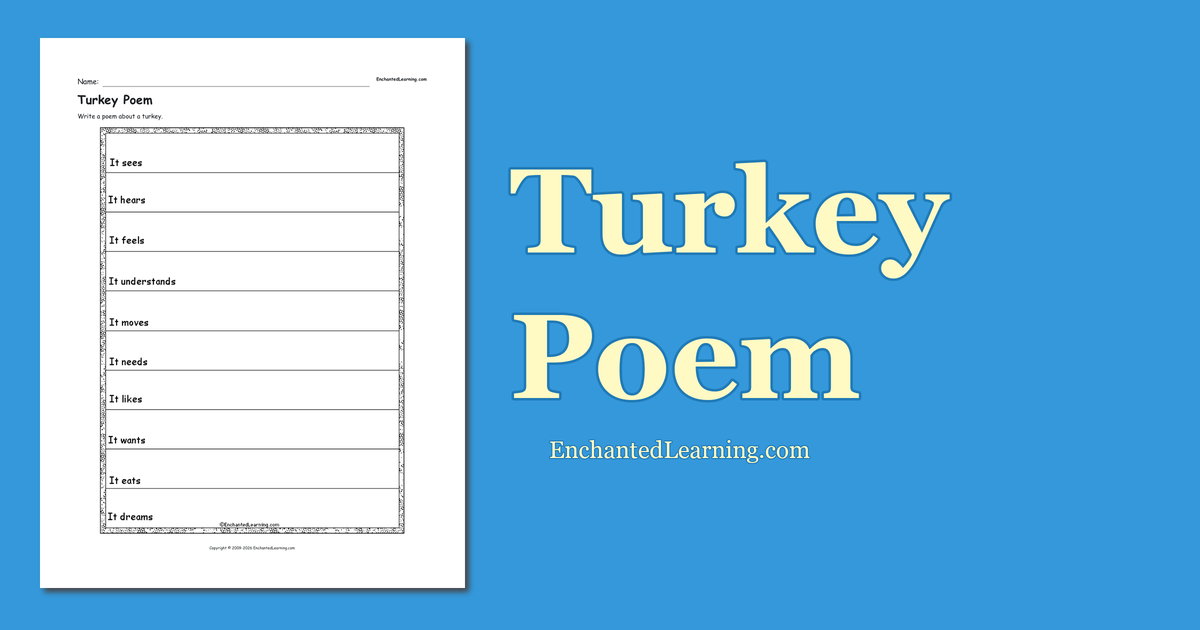 Turkey Poem - Enchanted Learning