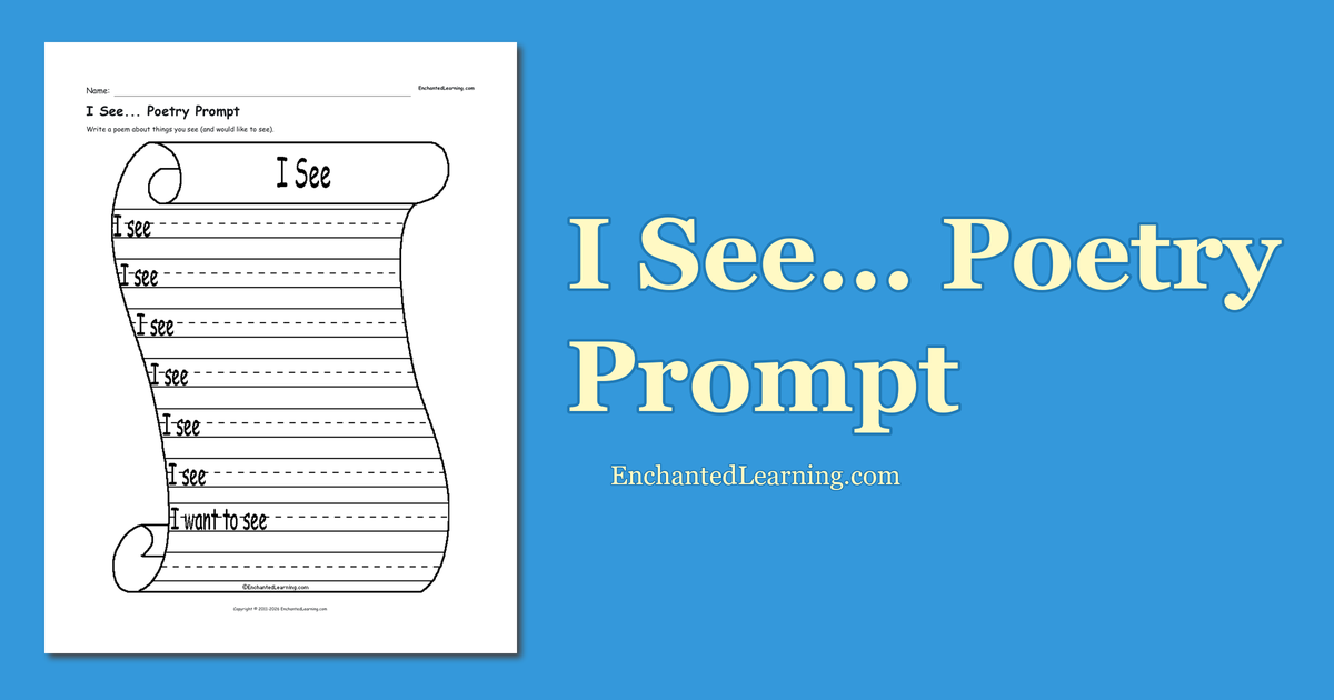 I See... Poetry Prompt - Enchanted Learning
