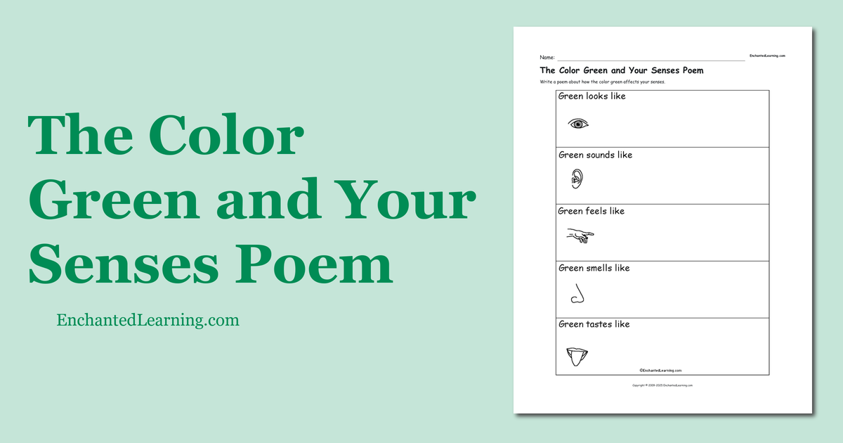 The Color Green and Your Senses Poem - Enchanted Learning
