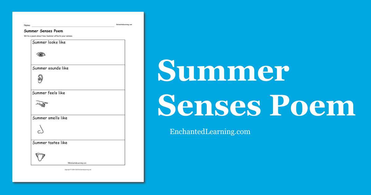 Summer Senses Poem - Enchanted Learning
