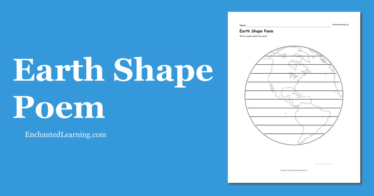 Earth Shape Poem - Enchanted Learning