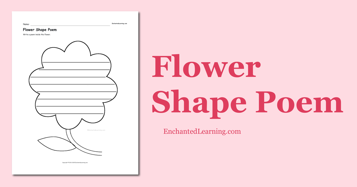 Flower Shape Poem - Enchanted Learning