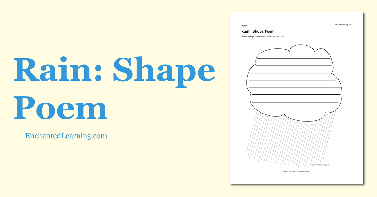Rain: Shape Poem - Enchanted Learning