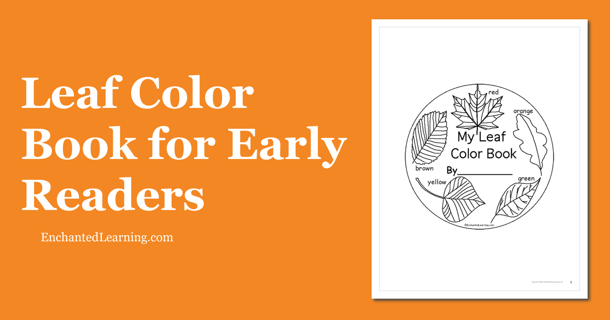 Leaf Color Book for Early Readers - Enchanted Learning