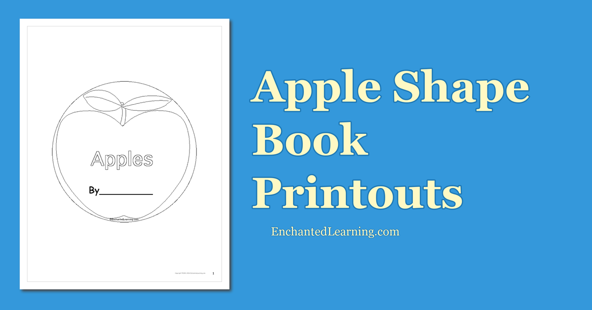 Apple Shape Book Printouts - Enchanted Learning