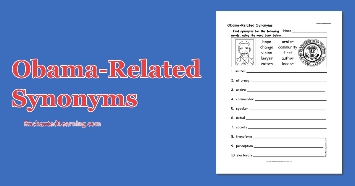 Obama-Related Synonyms - Enchanted Learning