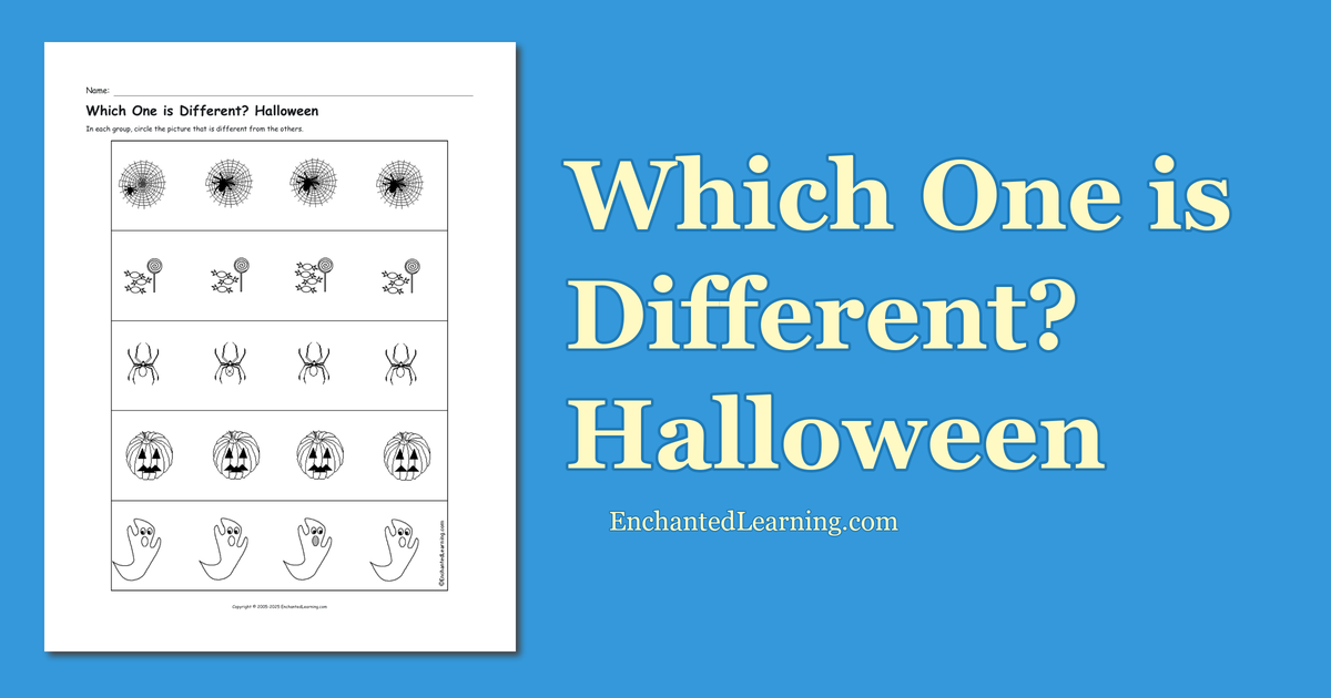 Which One is Different? Halloween - Enchanted Learning