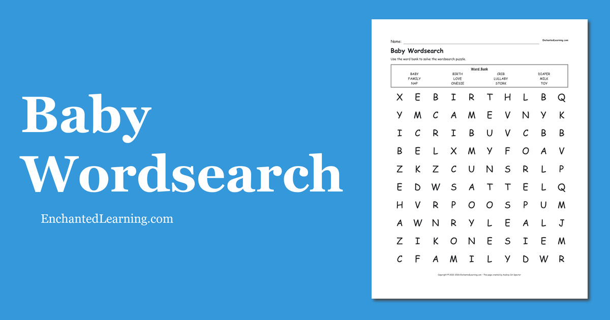 Baby Wordsearch - Enchanted Learning