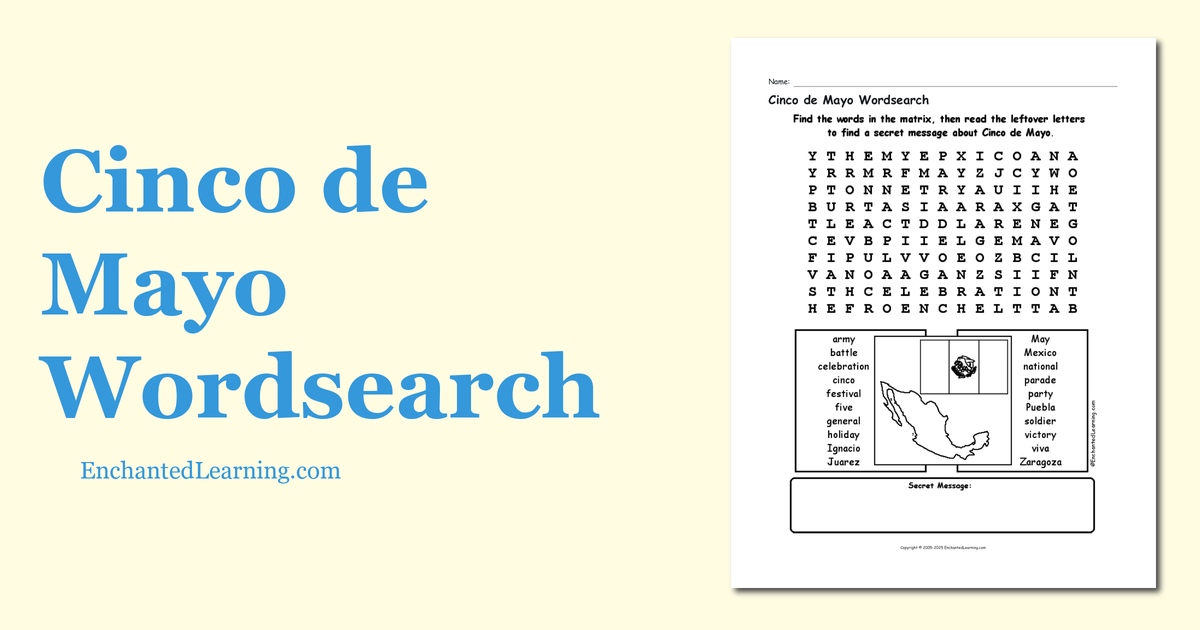 Cinco De Mayo Word Search