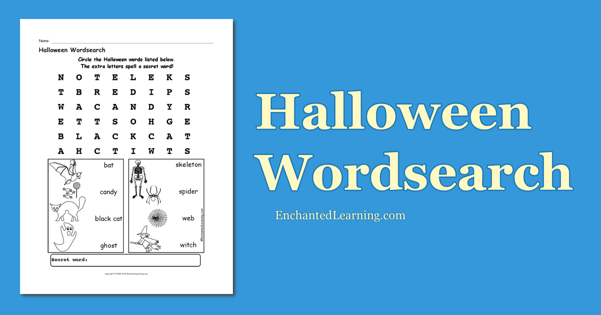 Halloween Wordsearch - Enchanted Learning