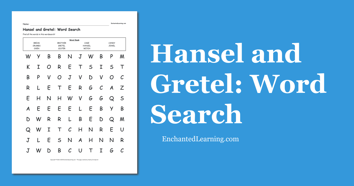 Hansel and Gretel: Word Search - Enchanted Learning