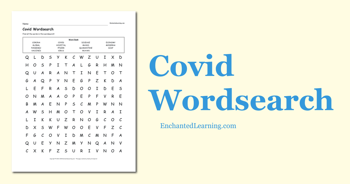 Covid Wordsearch - Enchanted Learning
